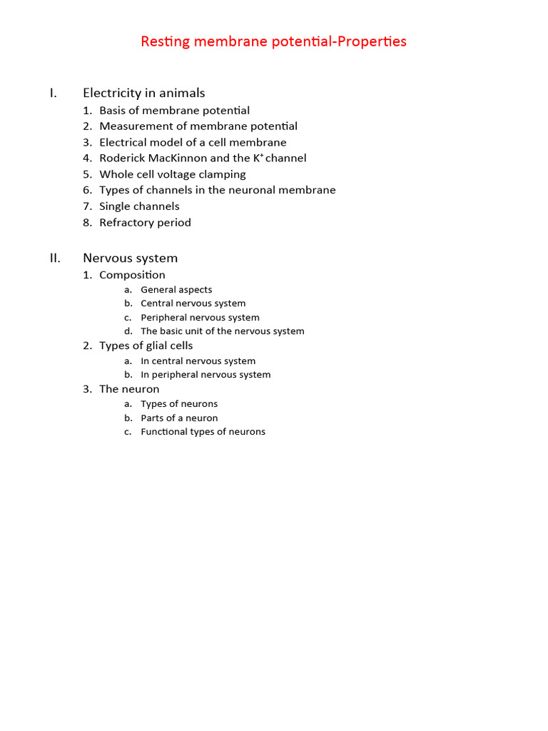 Resting Membrane Potential | PDF | Neuron | Membrane Potential