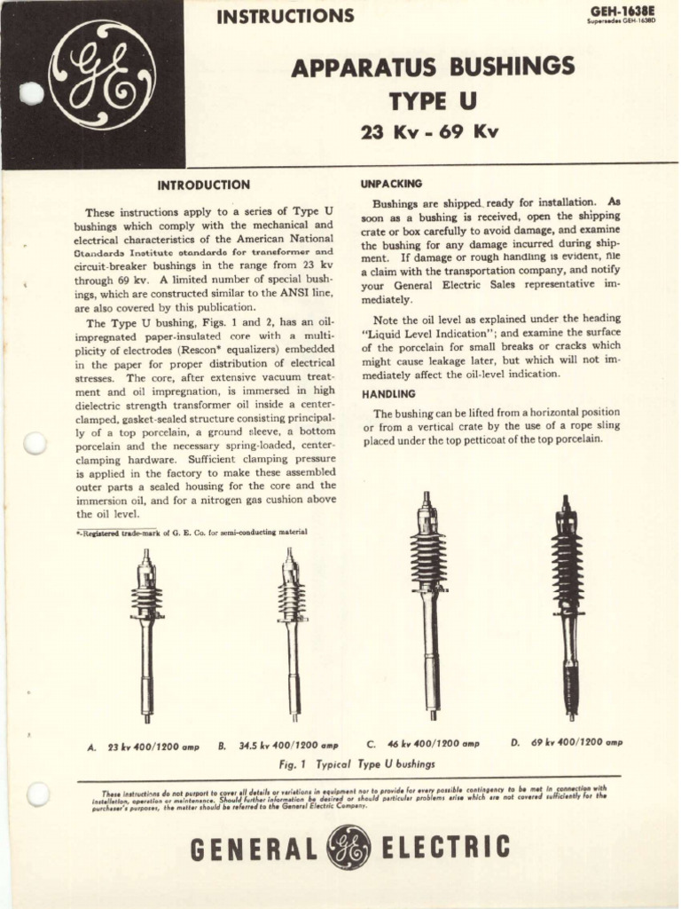 GE Bushing Type U | PDF