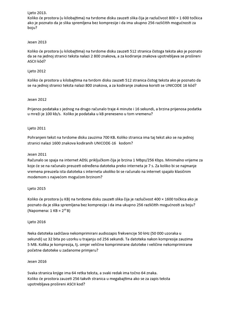 Matura Računanje | PDF