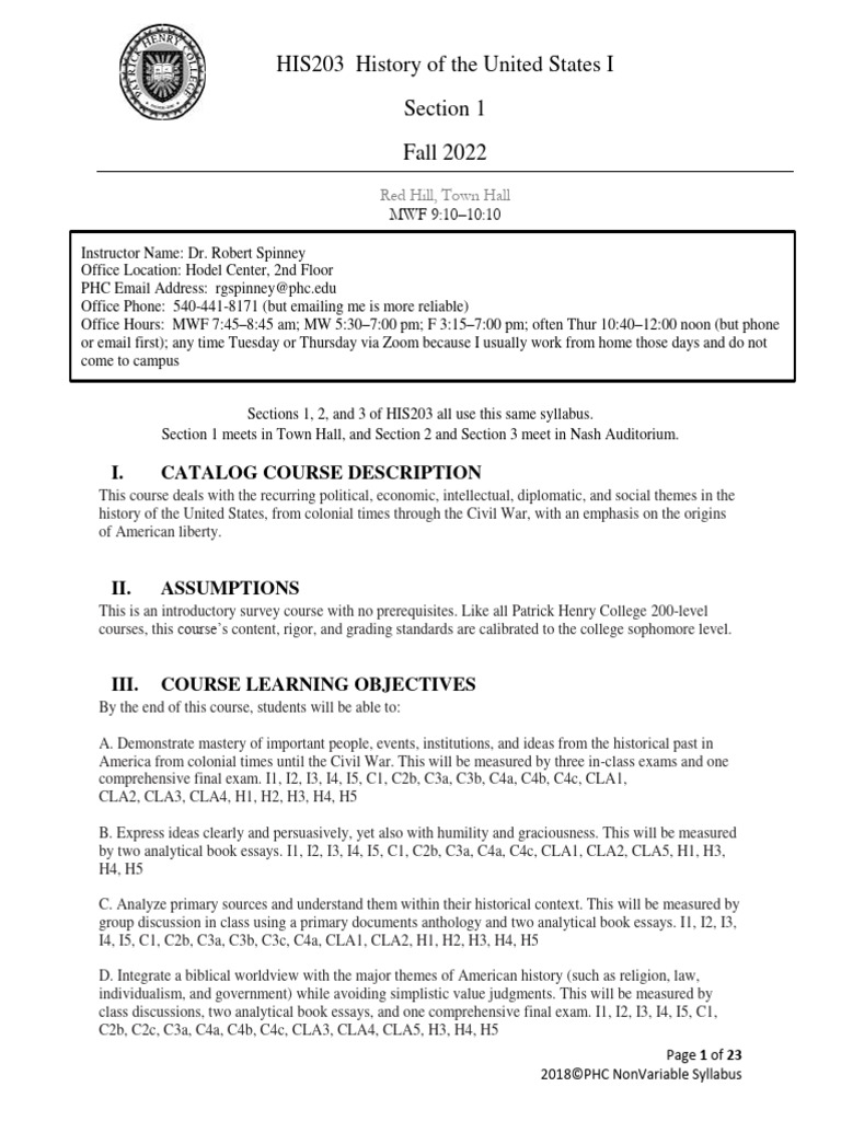 HIS203 Syllabus For 2022 | PDF | Colonialism | Essays