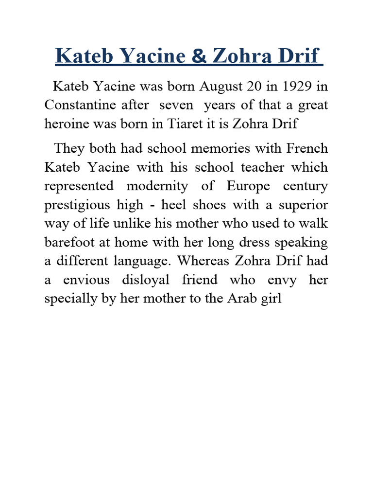 Kateb Yacine | PDF