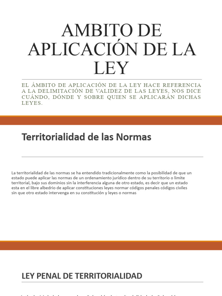 Ambito de Aplicación de La Ley | PDF | Caso de ley | Derecho penal