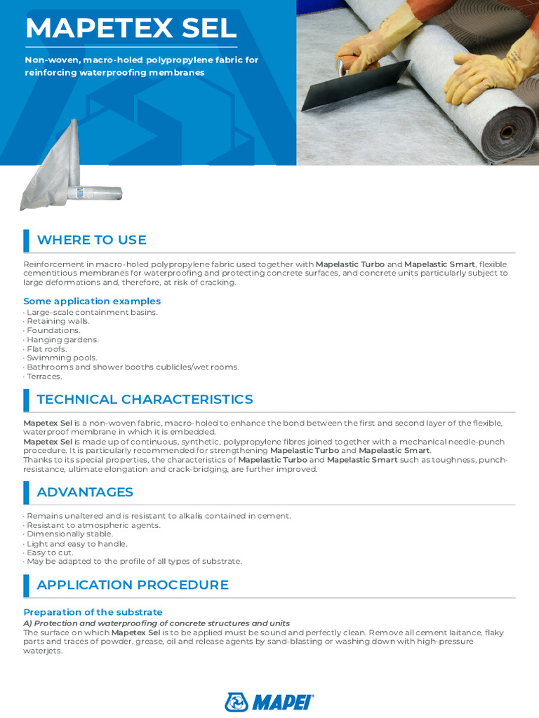 Ficha Tecnica Mapetex Sel | PDF | Concrete | Materials