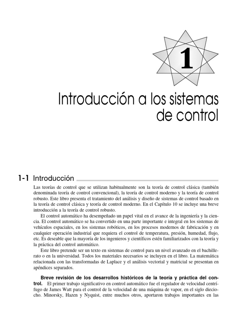 Introducción a Sistemas de Control Moderno | PDF | Sistema de control ...