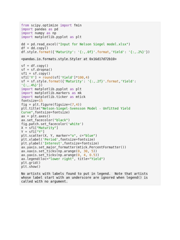 Nelson-Siegel Model | PDF | Computer Libraries | Science Software