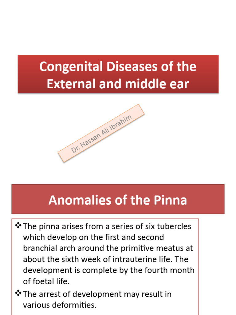 01 Congenital Diseases of The External and Middle Ear-1 | PDF | Ear ...
