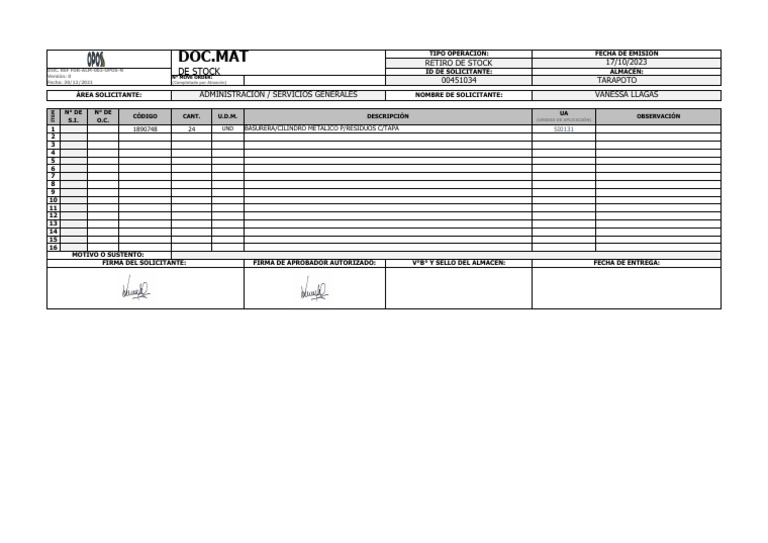 Docmat Cilindros | PDF