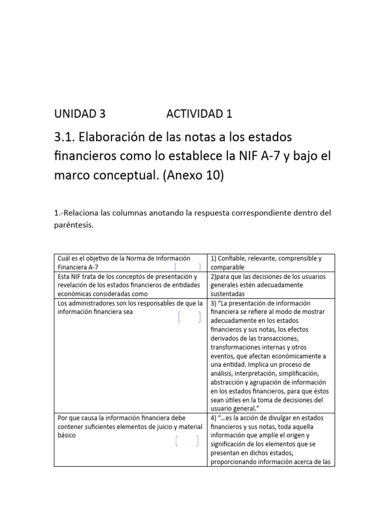 Anexo 10 - Unidad 3 Act. 1 | PDF | Estado financiero