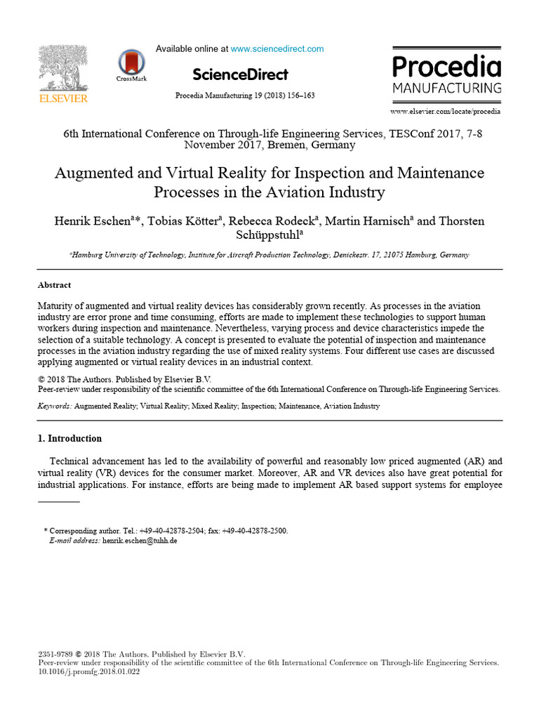Augmented and Virtual Reality For Inspection and M | PDF | Virtual Reality | Augmented Reality