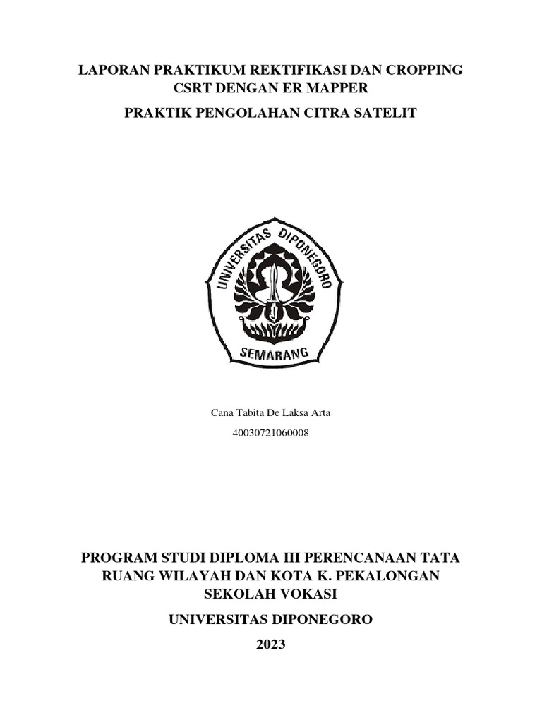 Rektifikasi dan Cropping Citra Satelit ER Mapper | PDF
