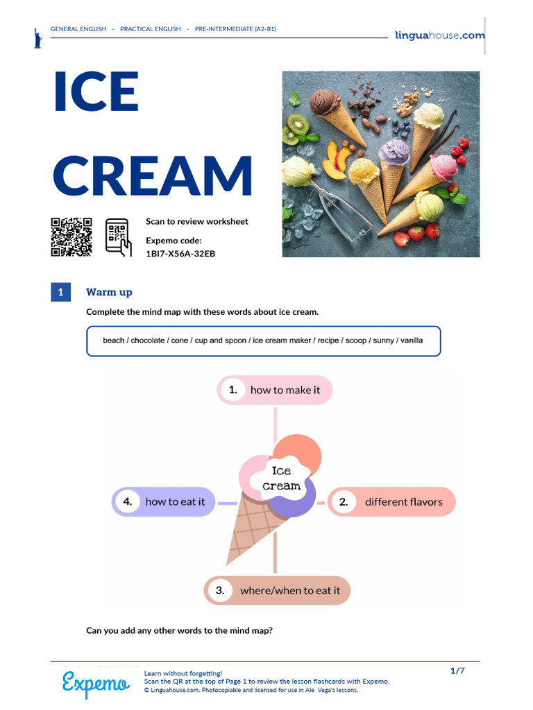 Ice Cream American English Student | PDF | Adverb | Verb