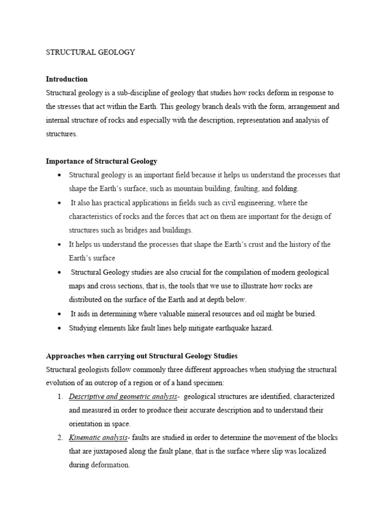 Structural Geology Presentation-1 | PDF | Fault (Geology) | Plasticity ...