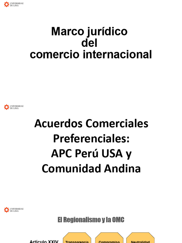 Presentación Semana 9 ACUERDOS COMERCIALES TLC USA y Comunidad Andina | PDF | Comunidad andina ...