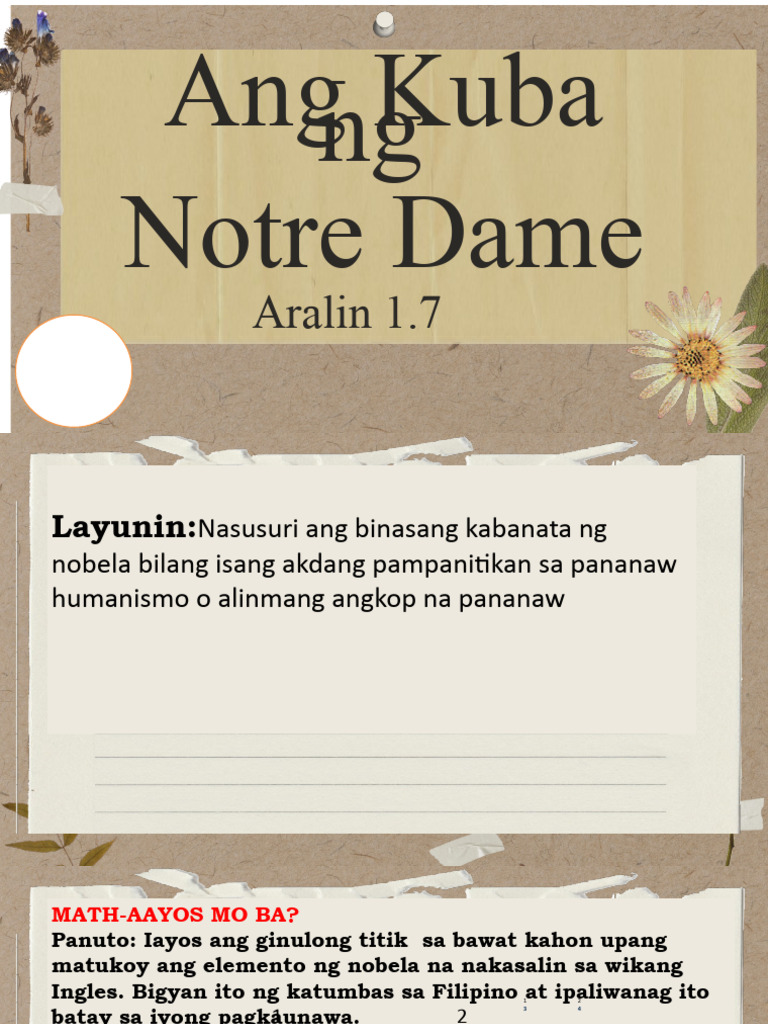 Ang Kuba NG Notre Dame - Humanismo | PDF