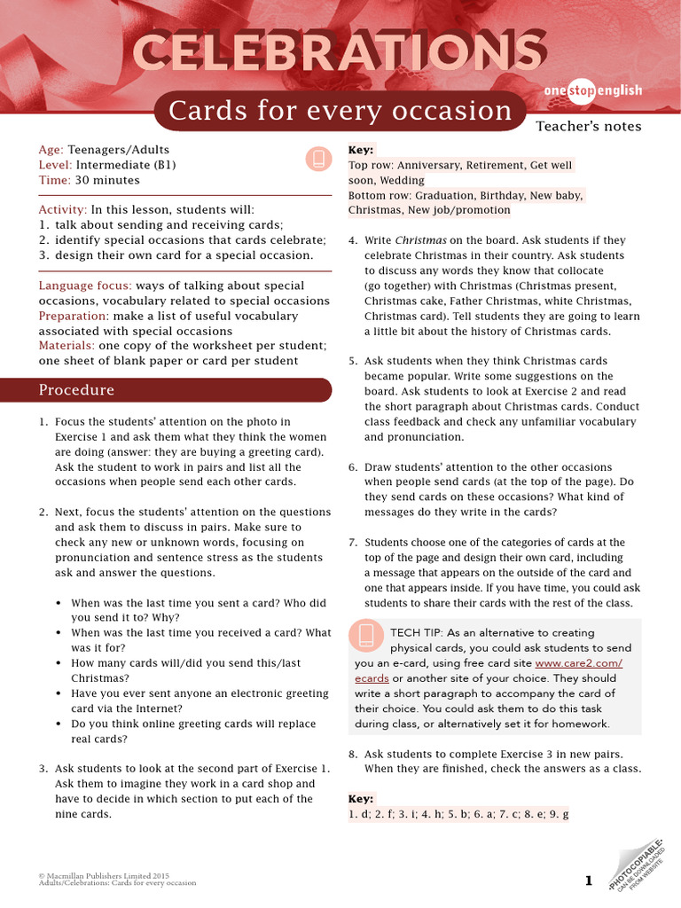 Celebrations Cards | PDF