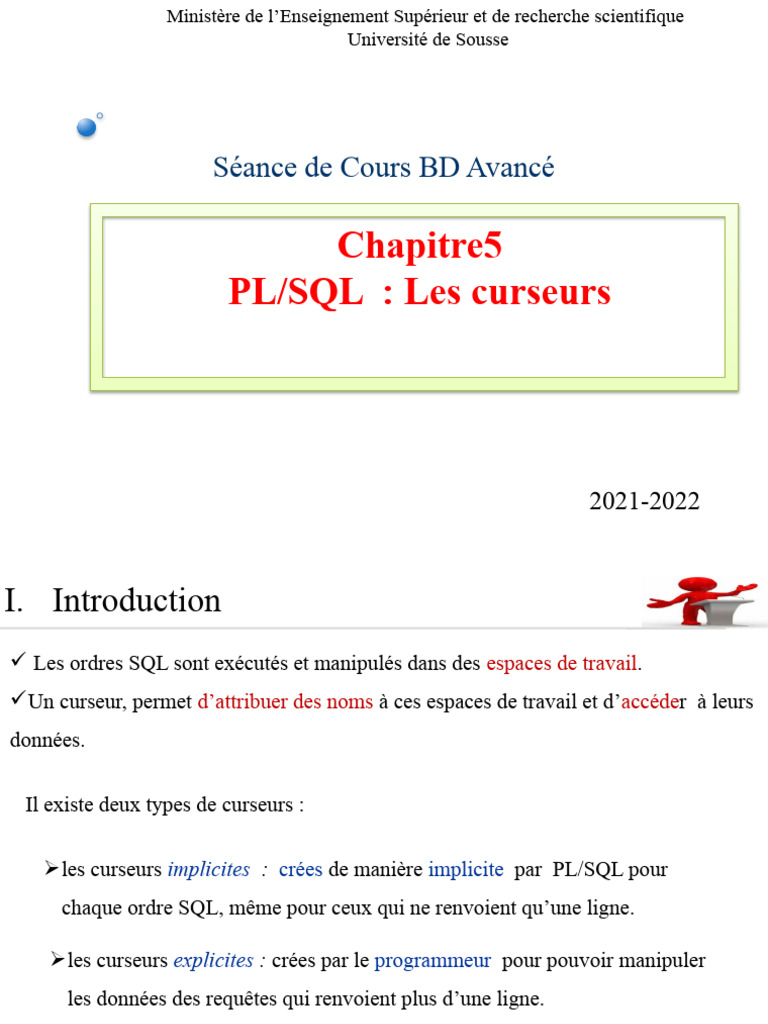 Chp5les Curseurs | PDF | SQL | PL/SQL