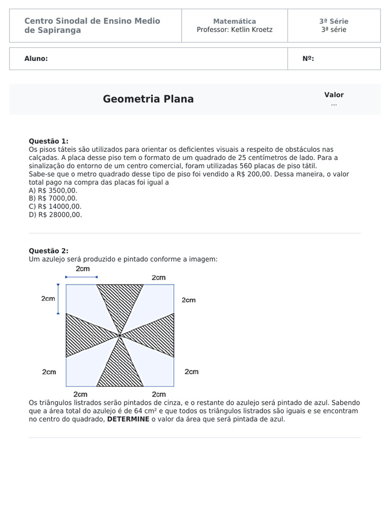 geoo plana | PDF | Triângulo | Robô