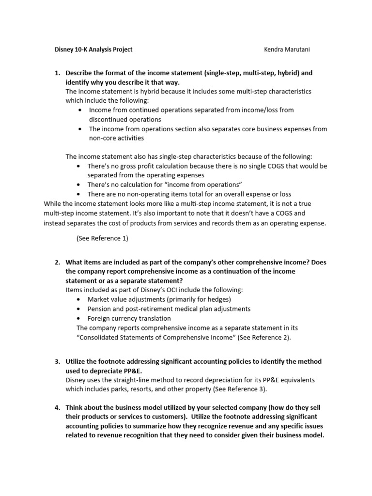 10k Analysis Kendra Marutani | Download Free PDF | Net Income | Equity ...
