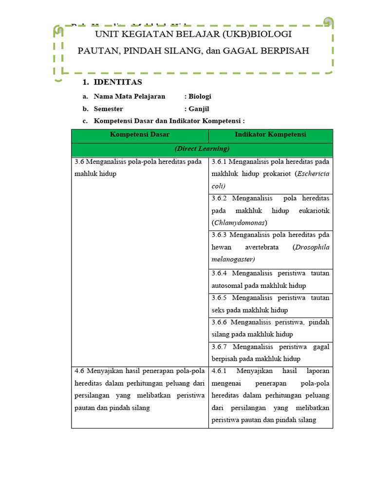 7 Xii Pautan, Pindah Silang & Gagal Berpisah | PDF
