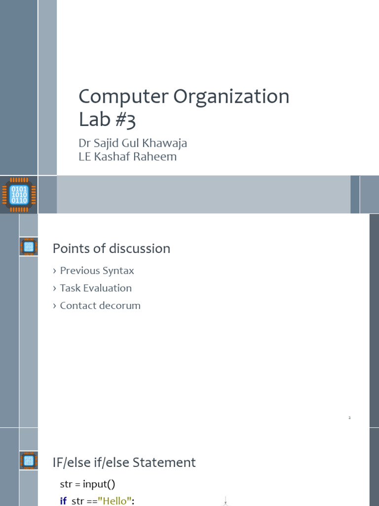 CO Lab 3 | PDF | Control Flow | Algorithms CO Lab 3 | PDF | Control Flow | Algorithms