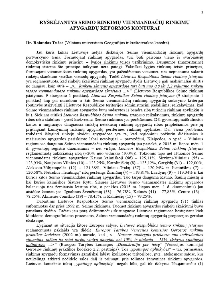 Tucas R Ryskejantys Seimo Rinkimu Vienmandaciu Rinkimu Apygardu ...