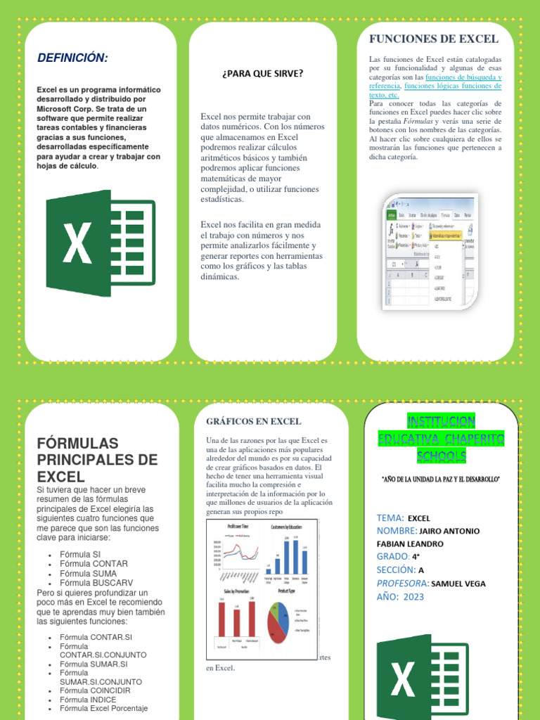 Triptico | PDF | Microsoft Excel | Software de la aplicacion