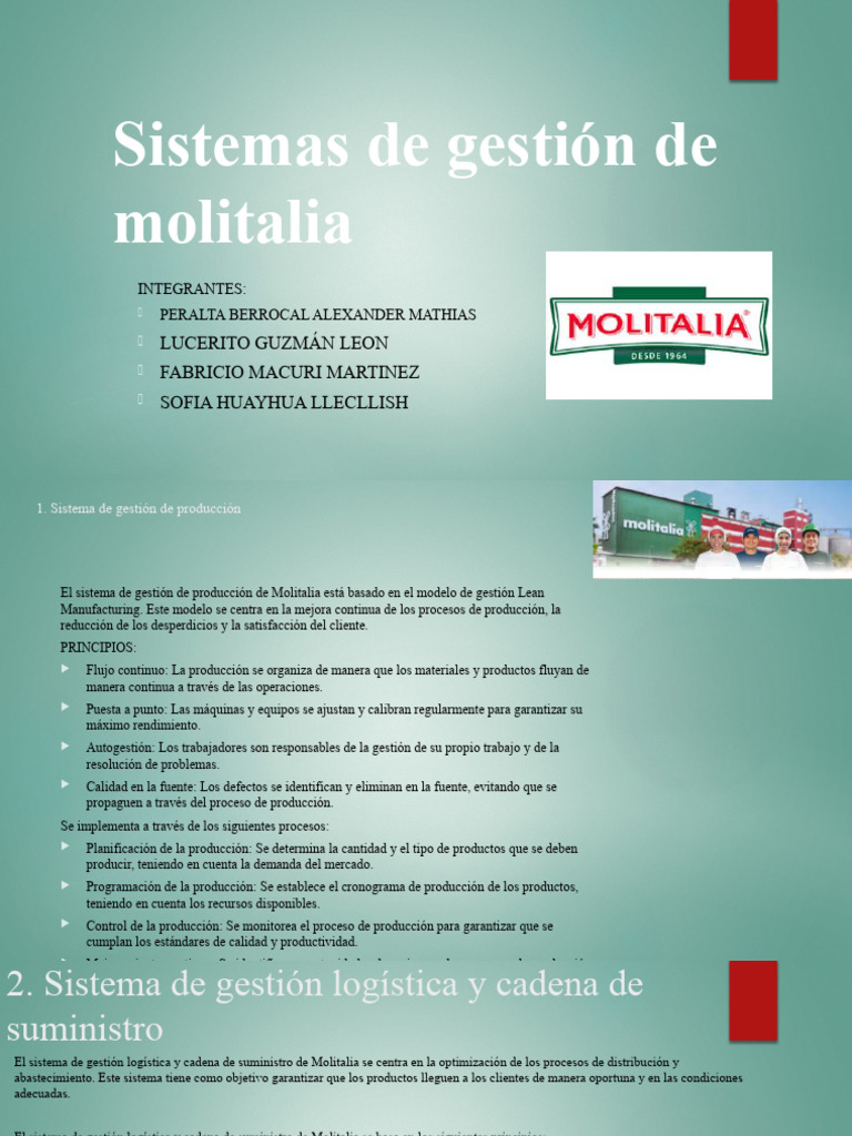 Sistemas de Gestión en Molitalia | PDF | Gestión de recursos humanos ...
