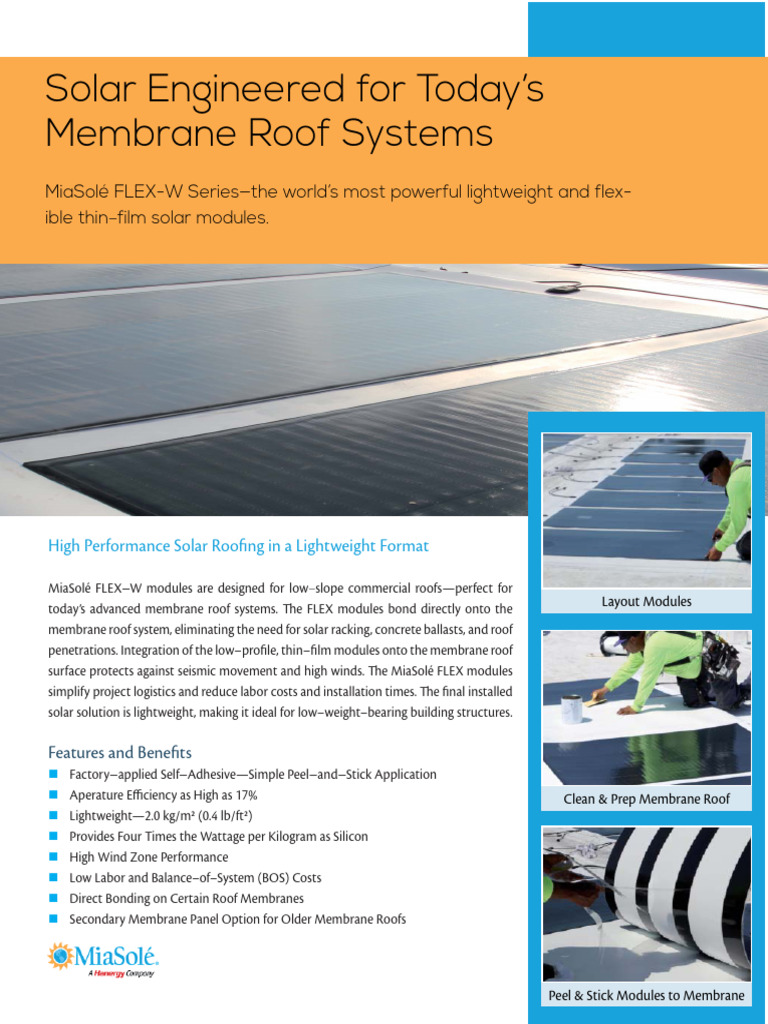 FLEX-03W Membrane Roof Systems | Download Free PDF | Solar Panel ...