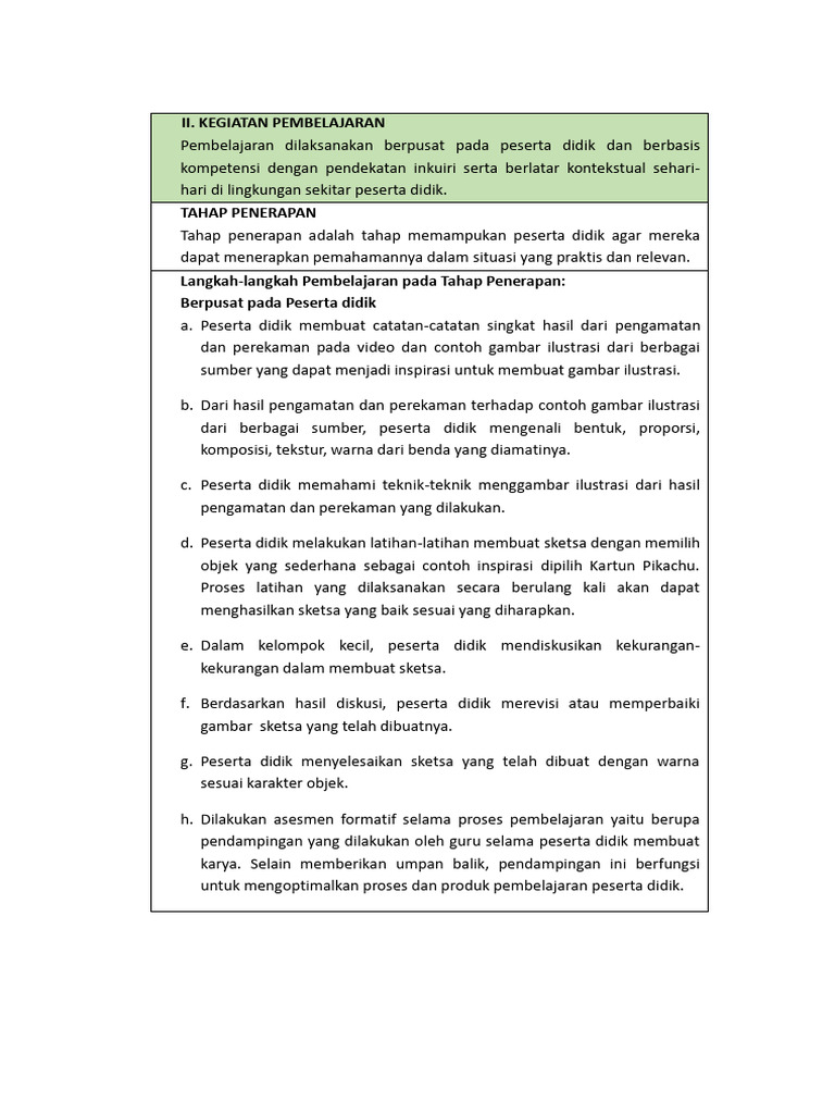 5503 2-Langkah Langkah Pembelajran - KIRNO WIDARSO | PDF | Seni