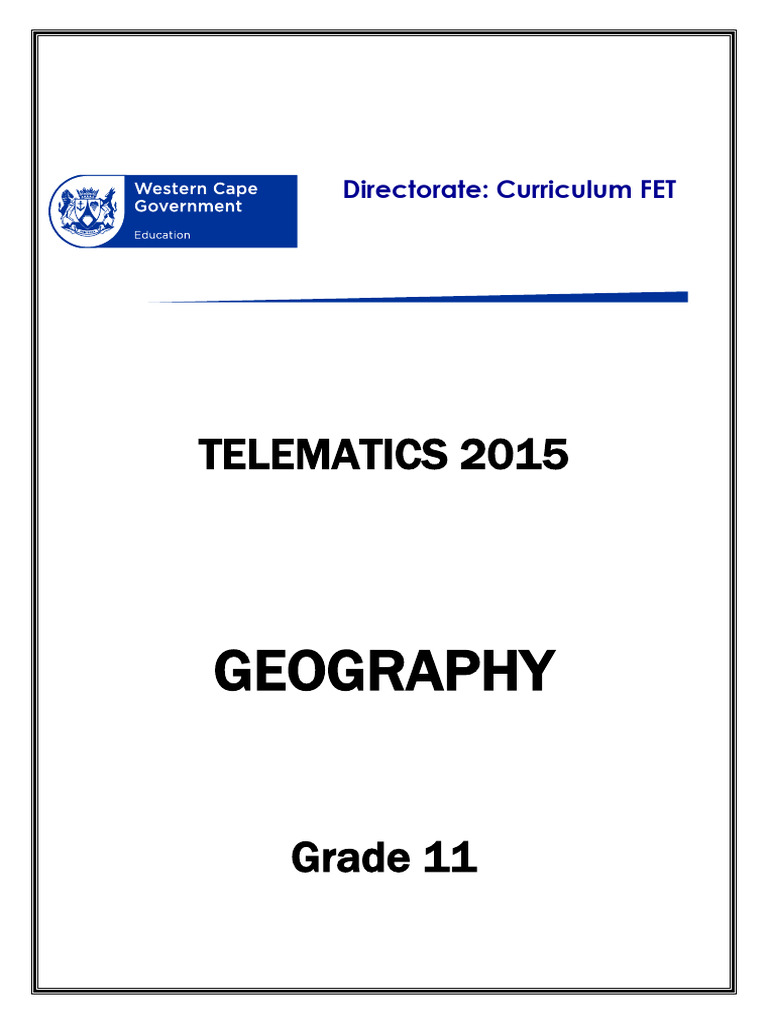 Grade 11 Geography Map Skills Guide | PDF | Physical Geography | Earth ...