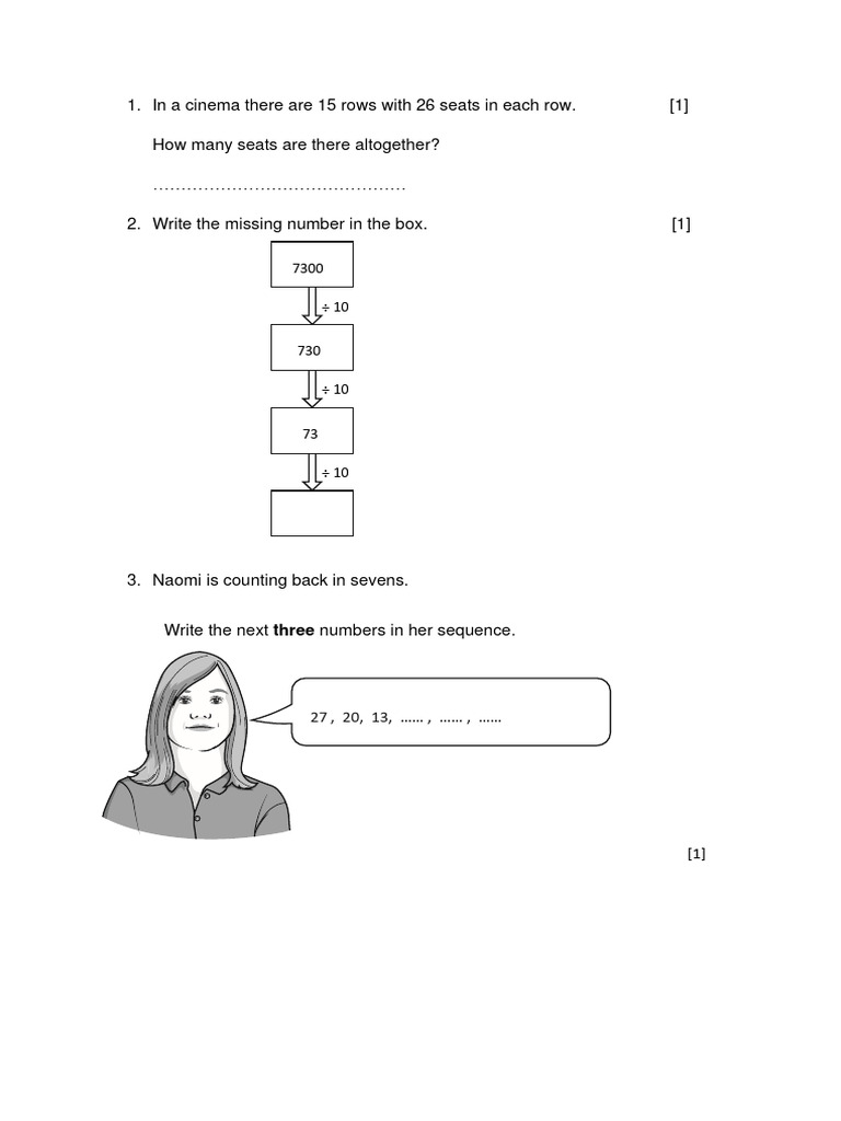 Year 5 Math Revision Worksheet | PDF | Triangle | Mathematics