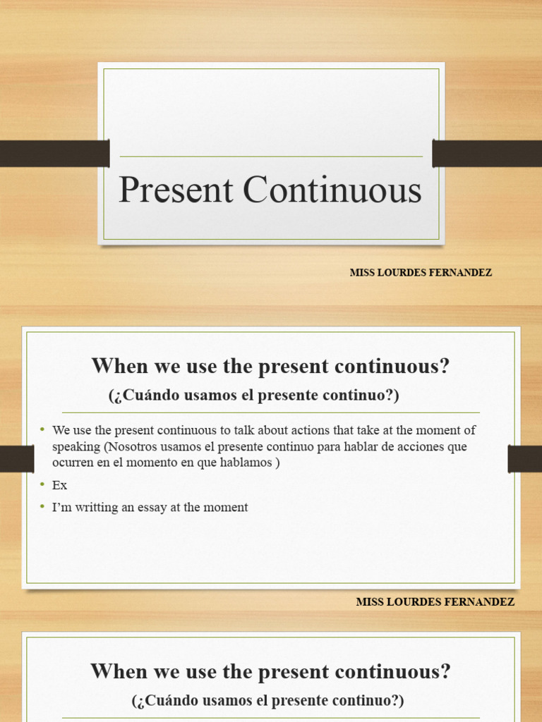 Present Continuous | PDF