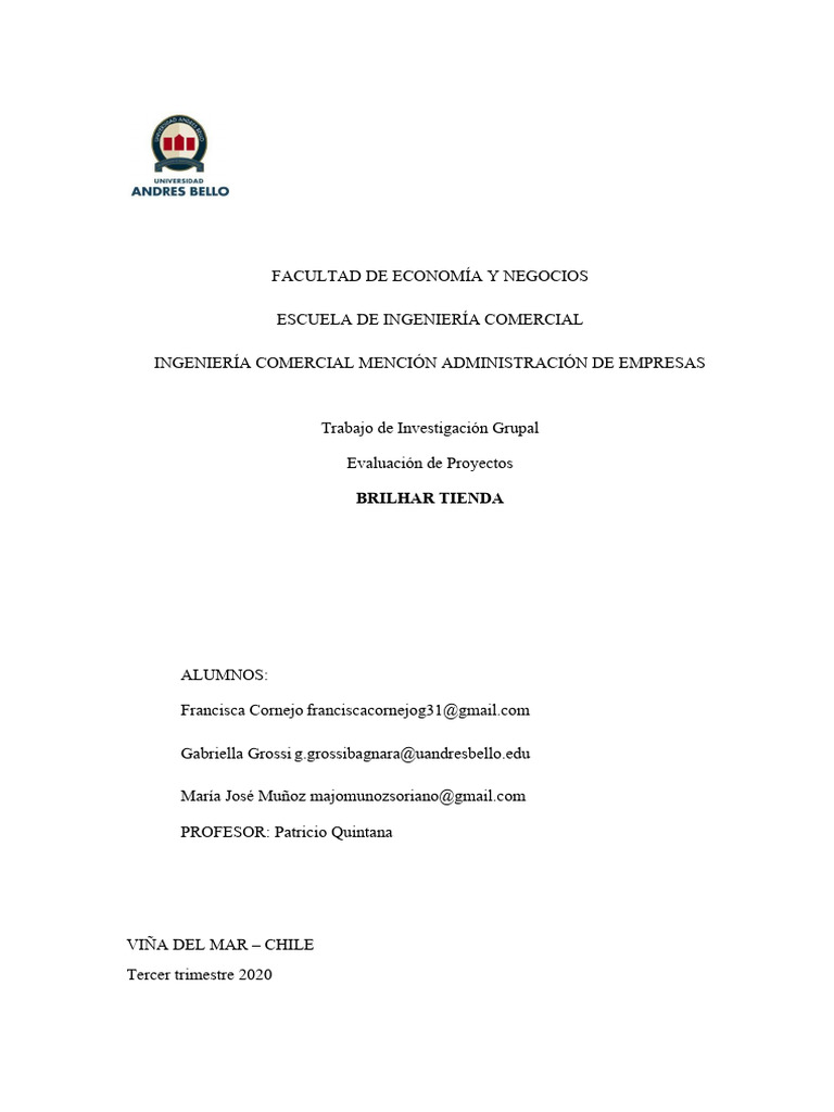 Informe Final Brilhar | PDF | Marketing | Calidad (comercial)