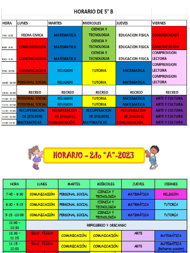 Horarios PDF | PDF