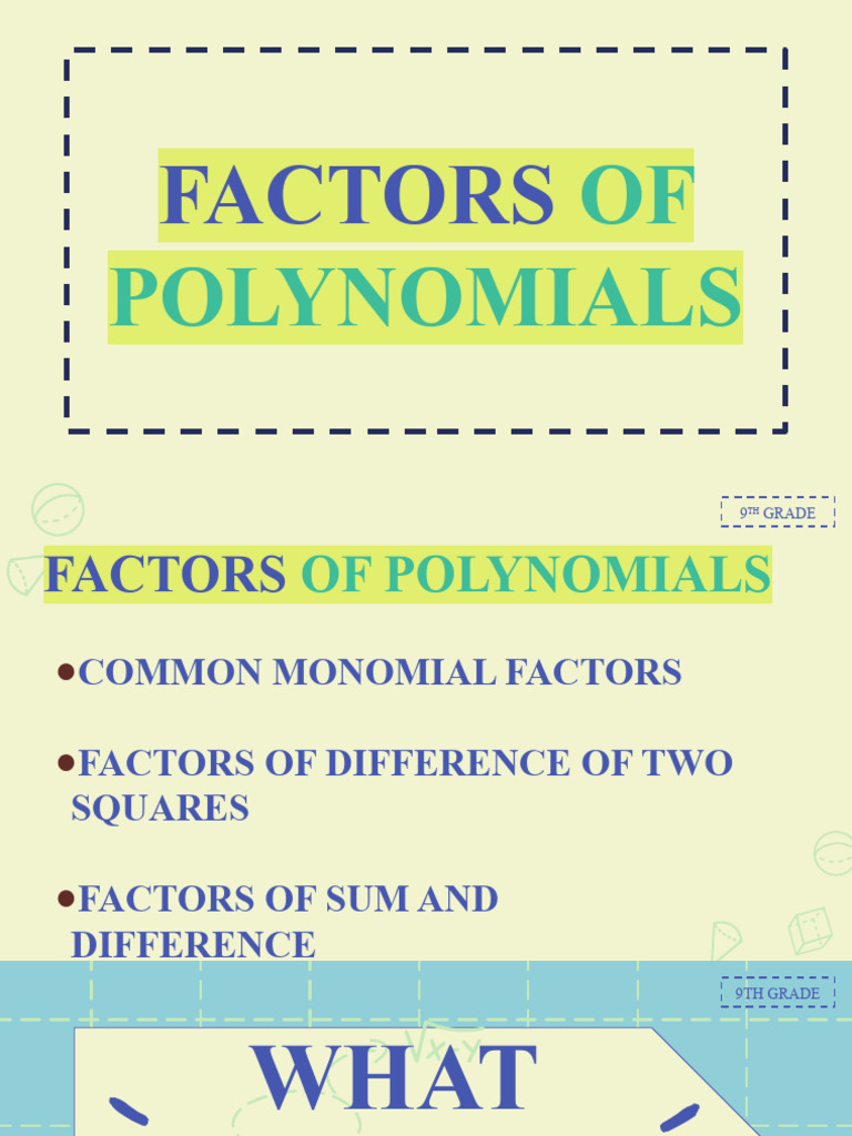 Factoring Techniques PDF