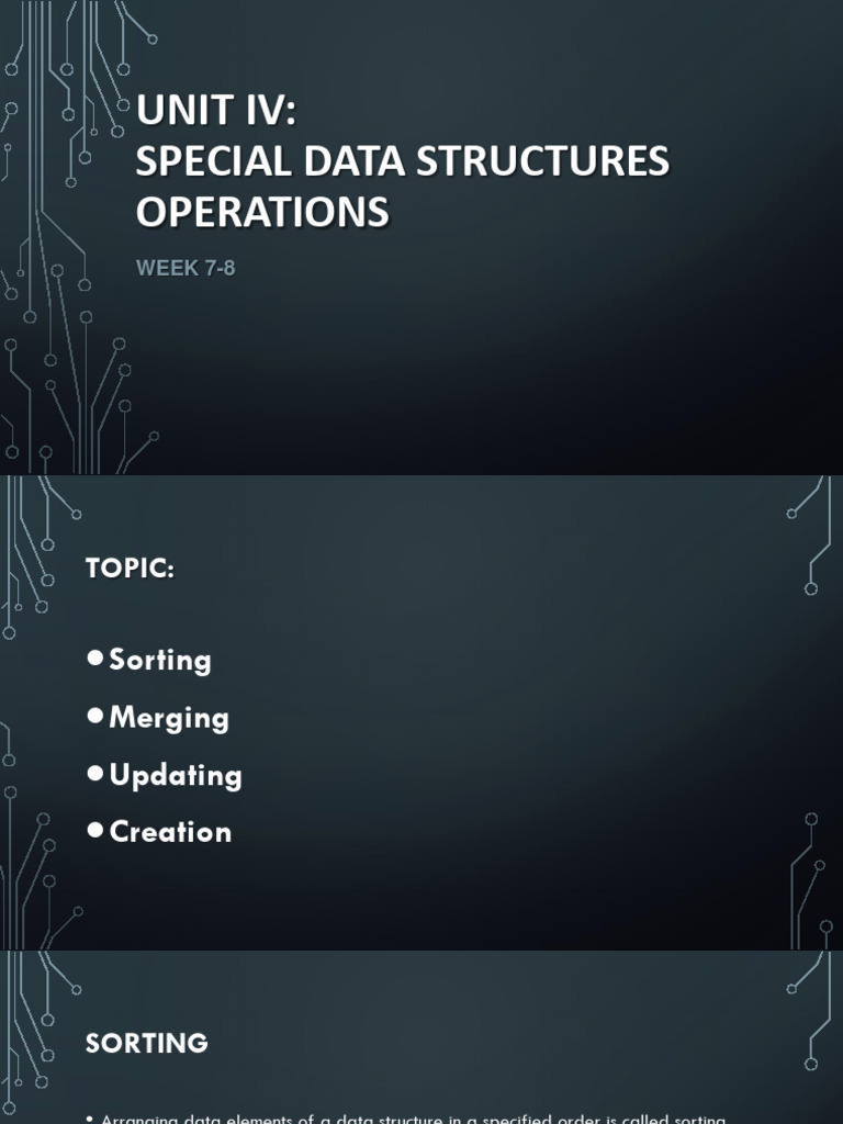 Unit 4 Data Structure Special Operations Dsa Lec Pdf Applied Mathematics Computing