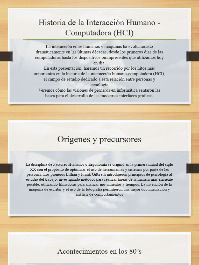 Historia HCI | PDF | La interacción persona-ordenador | Internet de las ...