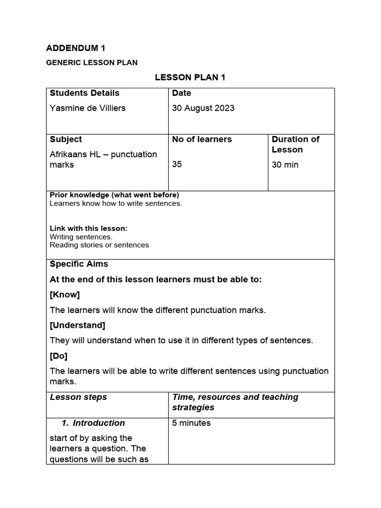 Grade 3 Home Language Lesson Plan | PDF | Behavior Modification | Cognitive Science