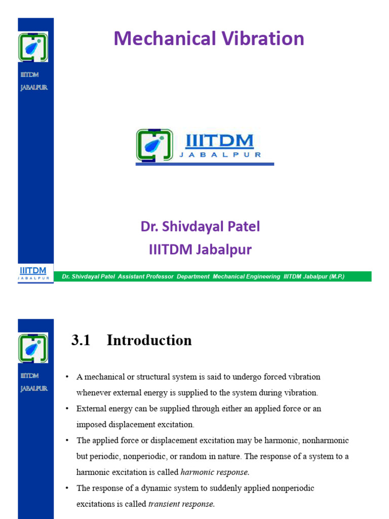 Chapter-3 Forced Vibration | PDF | Physical Phenomena | Mechanics