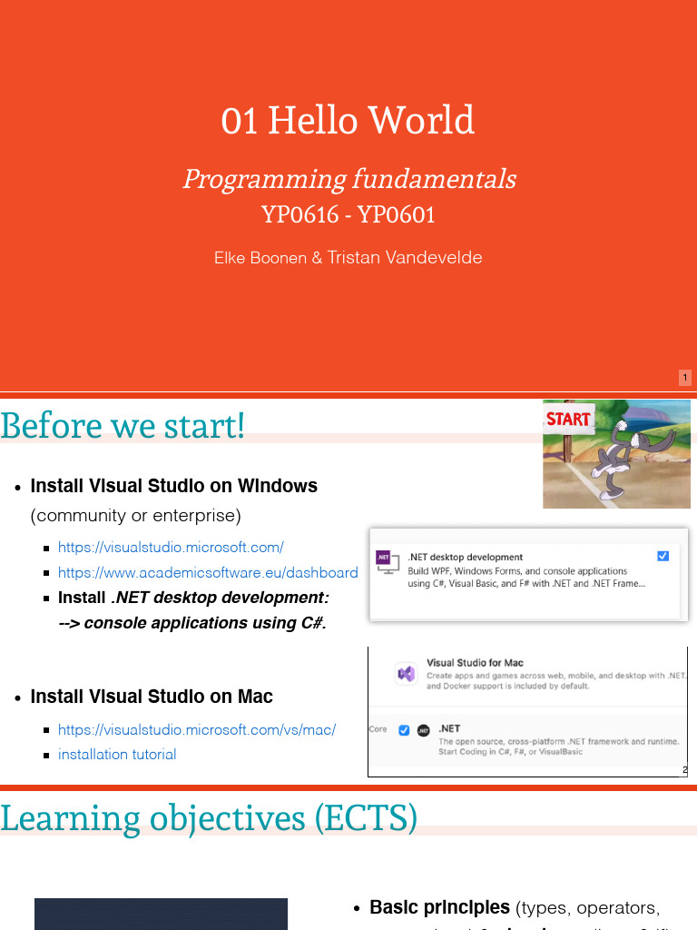 PF 01 Hello World | PDF | C Sharp (Programming Language) | Computer Program