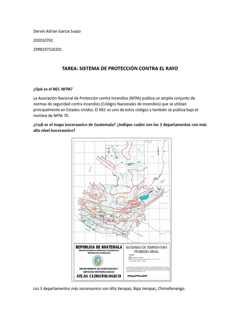 Dervin Adrian Garcia Suazo_T SISTEMA DE PROTECCIÓN CONTRA EL RAYO | PDF ...