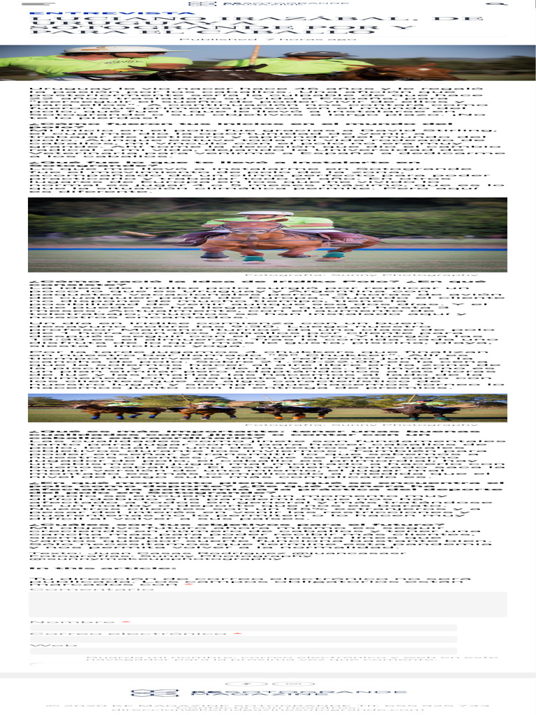 Luciano Irazabal de Uruguay A Sotogrande Por y para El Caballofbclid IwAR04W - k8aE2WJ22 - Oqc | PDF