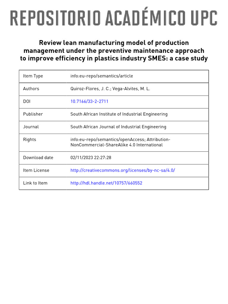 10.716633 2 2711 | PDF | Lean Manufacturing | Business