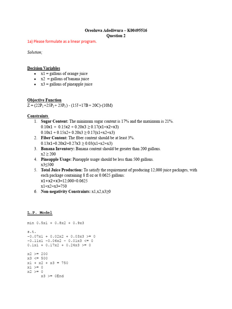 Extra Credit (Overtime) | PDF | Mathematical Optimization | Systems Analysis