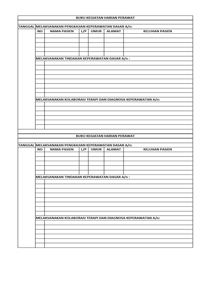 Format Buku Harian | PDF