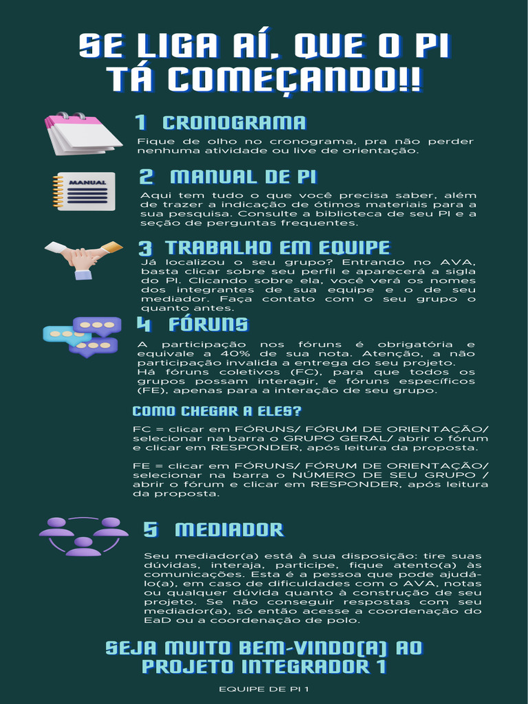 Infográfico Projeto Integrador 1 | PDF