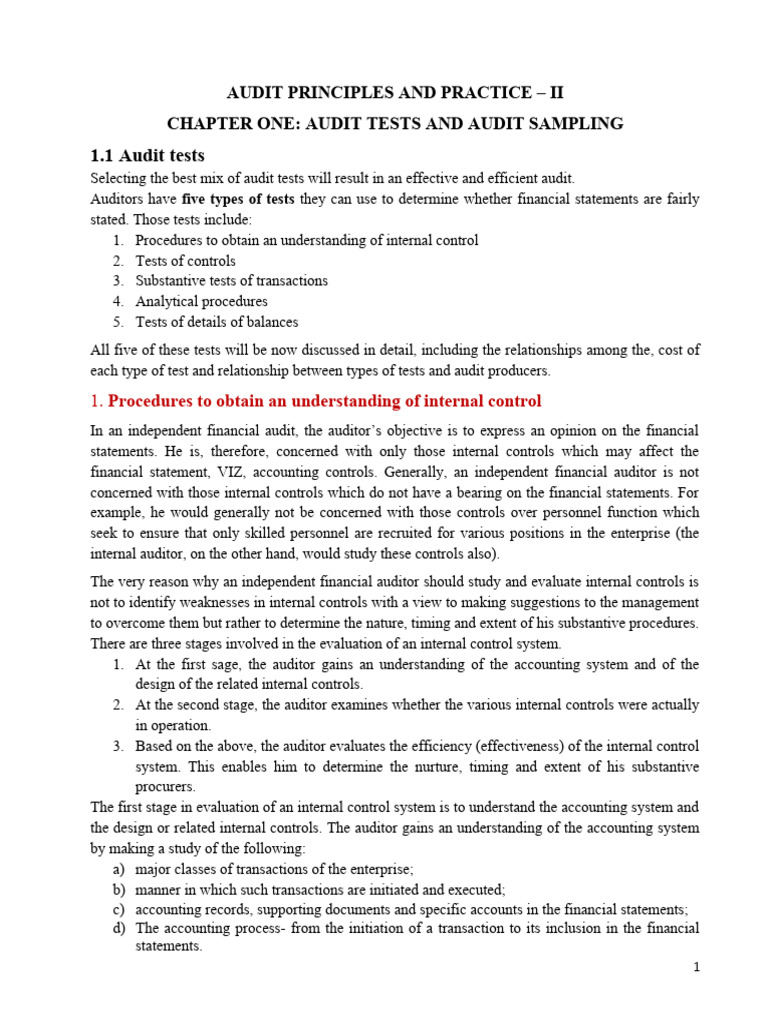 Types of Audit Tests Explained | PDF | Financial Audit | Audit