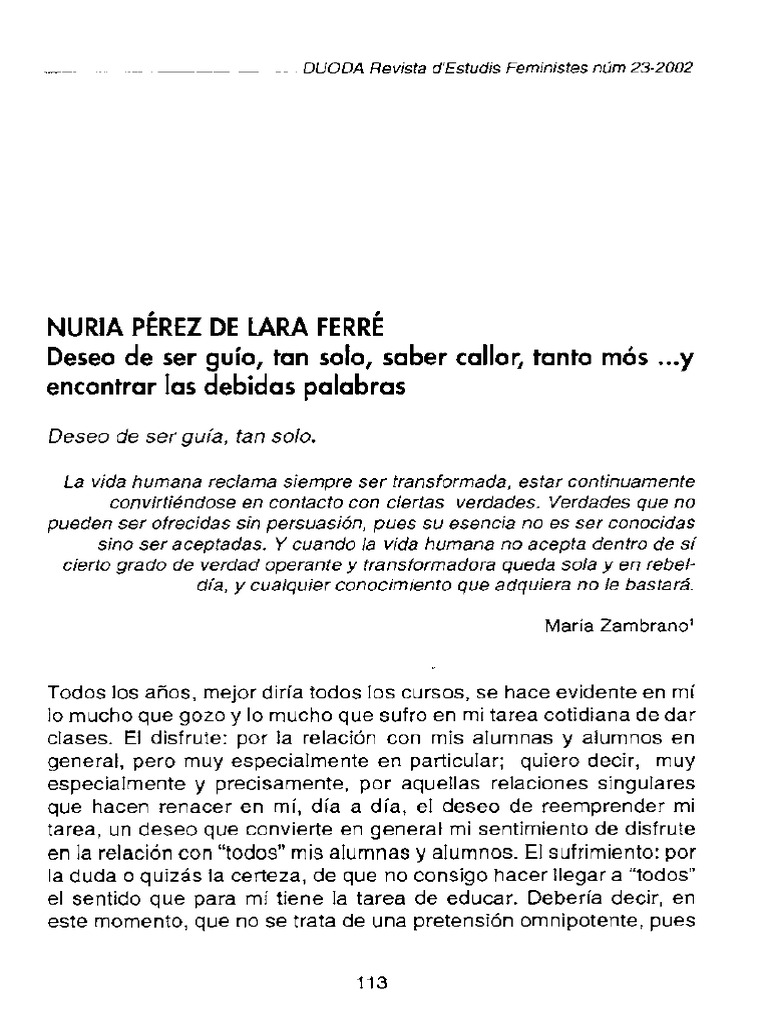 Nuria Perez de Lara 2 | PDF | Experiencia | Verdad
