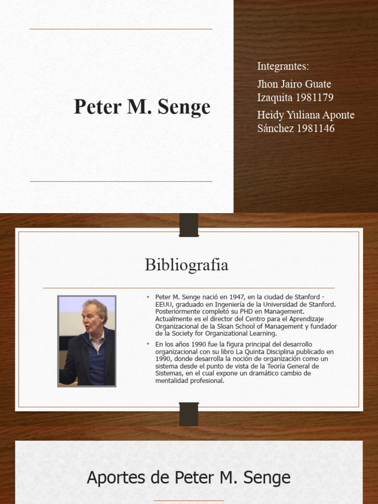 Peter M. Senge | PDF | Aprendizaje | Pensamiento