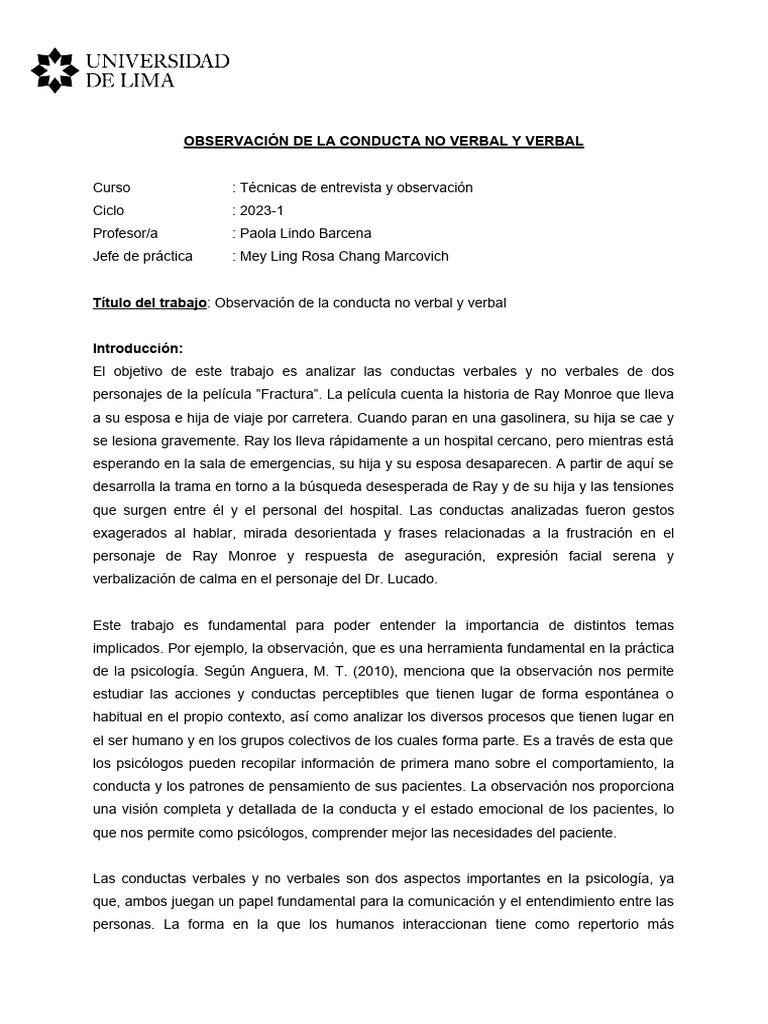 Esquema Informe CNV y CV | Descargar gratis PDF | Las emociones | Sicología